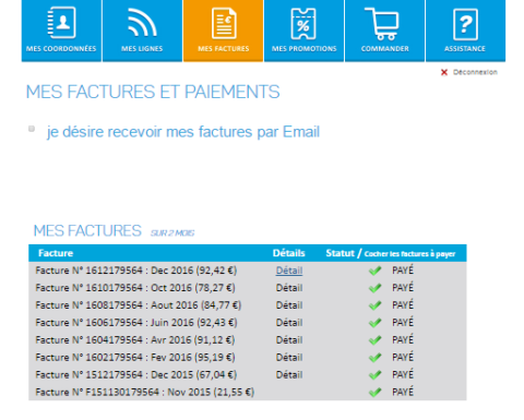 Factures - Ciel Telecom